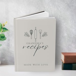 Personalized Recipe Book Gift Custom Family Recipe Book Dad Mom Grandma ...