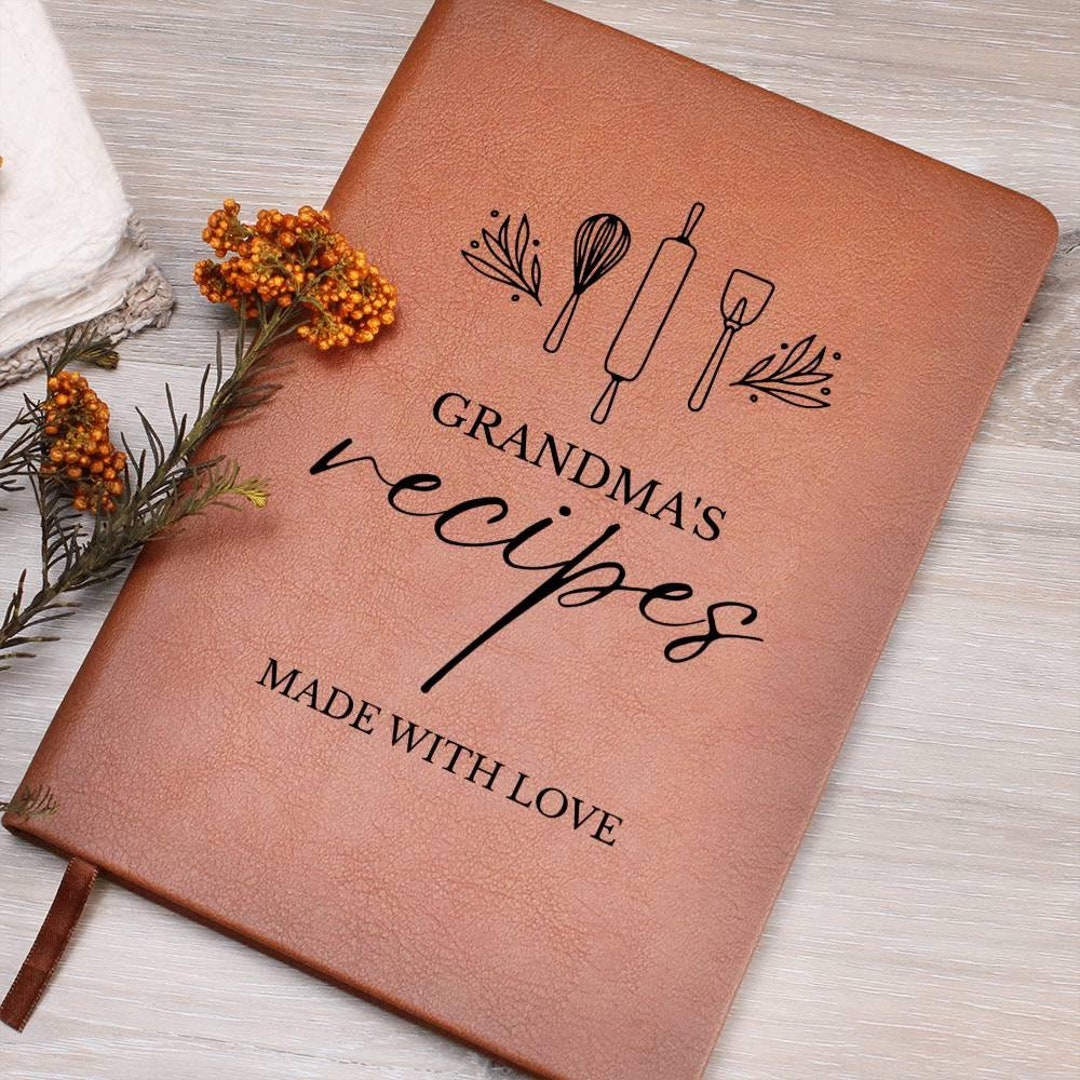 Personalized Recipe Book Gift Custom Family Recipe Book Dad Mom Grandma ...