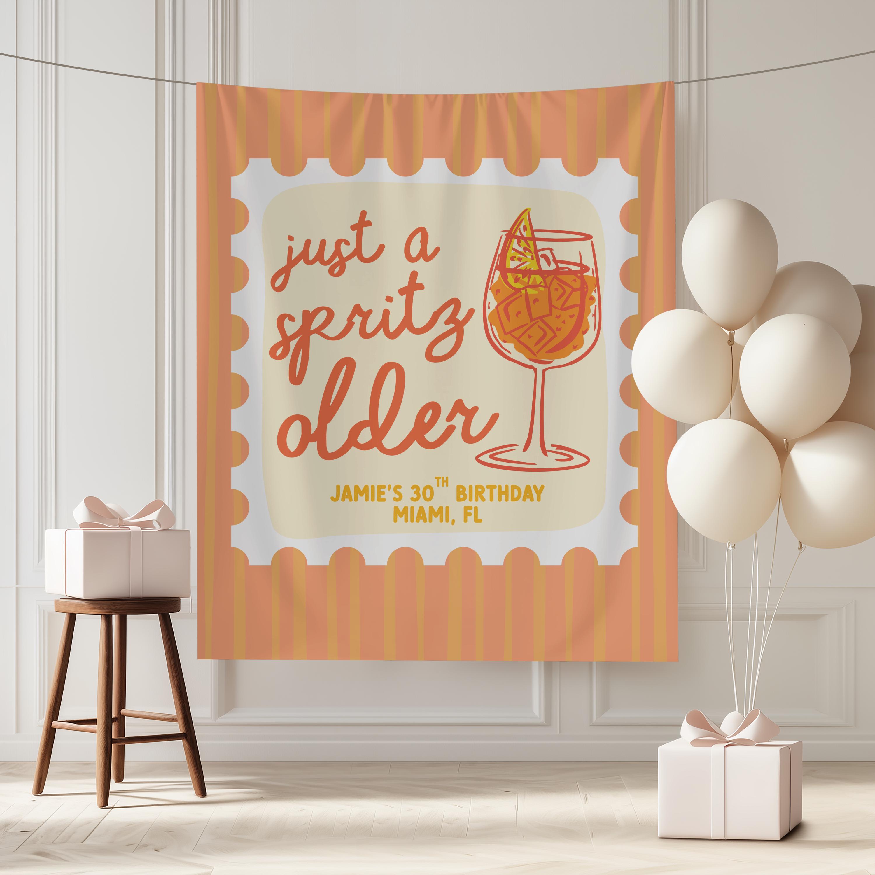 A Spritz Older Banner Aperol Spritz Party Photo Backdrop Personalized ...