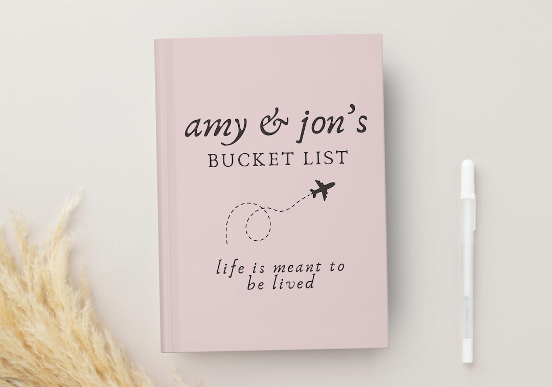 Custom Bucket List Journal Gift Personalized Couple Bucket List Picture ...