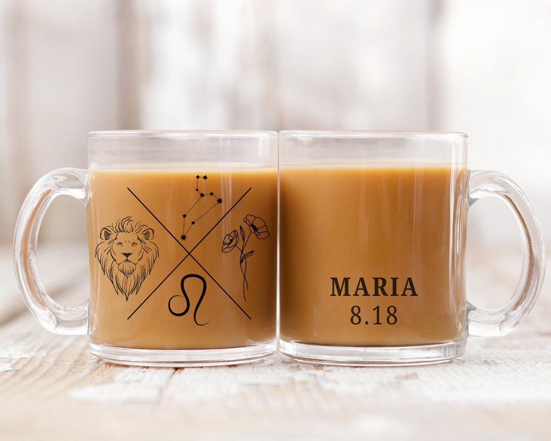 Birth Month Flower Zodiac Sign Personalized Mug for Birthday Custom ...