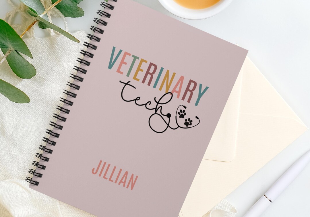 Veterinary Tech Notebook Personalized Gift for Vet Technician Custom ...