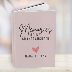 Personalized Grandparents Memory Book Journal for Grandma Grandpa Gift ...