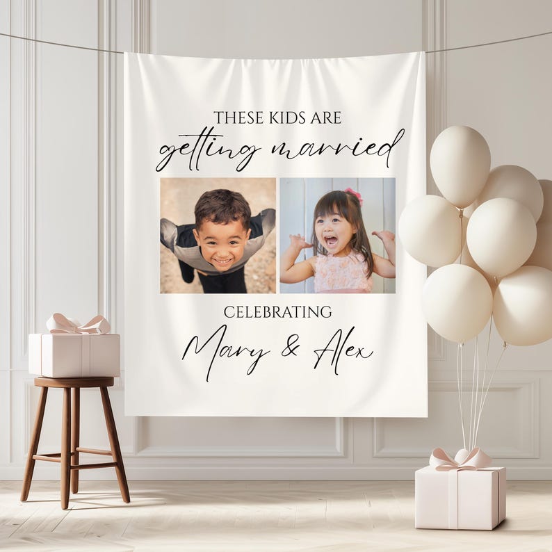 These Kids Are Getting Married Rehearsal Dinner Photo Welcome Sign the ...