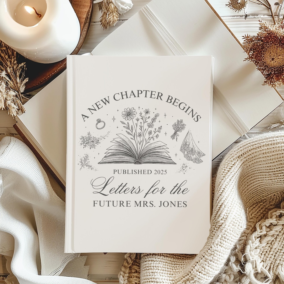Custom Letters to the Bride Book Book Theme Bridal Shower Guest Book ...
