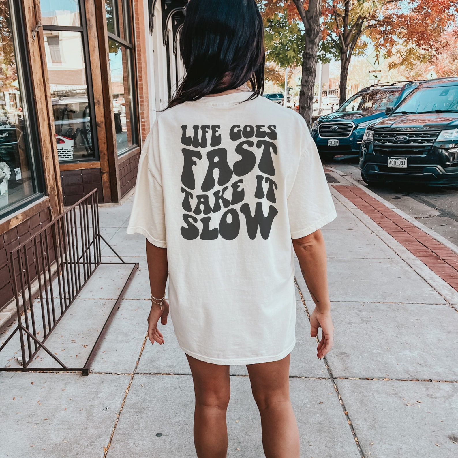 Life Goes Fast Take It Slow Manatee Comfort Colors Tshirt Cute Funny ...