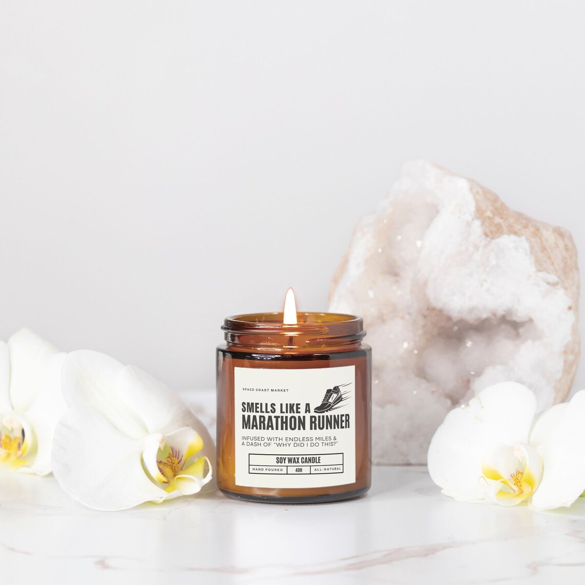 Smells Like a Marathon Runner Soy Wax Candle, Gift for Marathon Runner ...