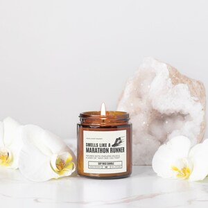 Smells Like a Marathon Runner Soy Wax Candle, Gift for Marathon Runner ...