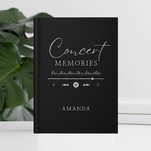 Concert Memories Journal Gift Personalized Music Notebook Custom ...