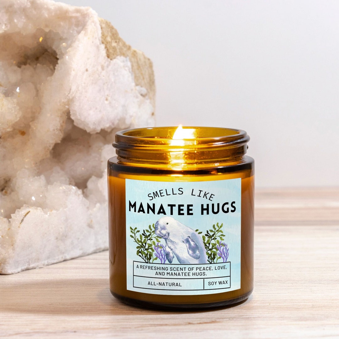 Manatee Hugs Candle, Manatee Gift, Manatee Mother's Day Gift, Soy ...