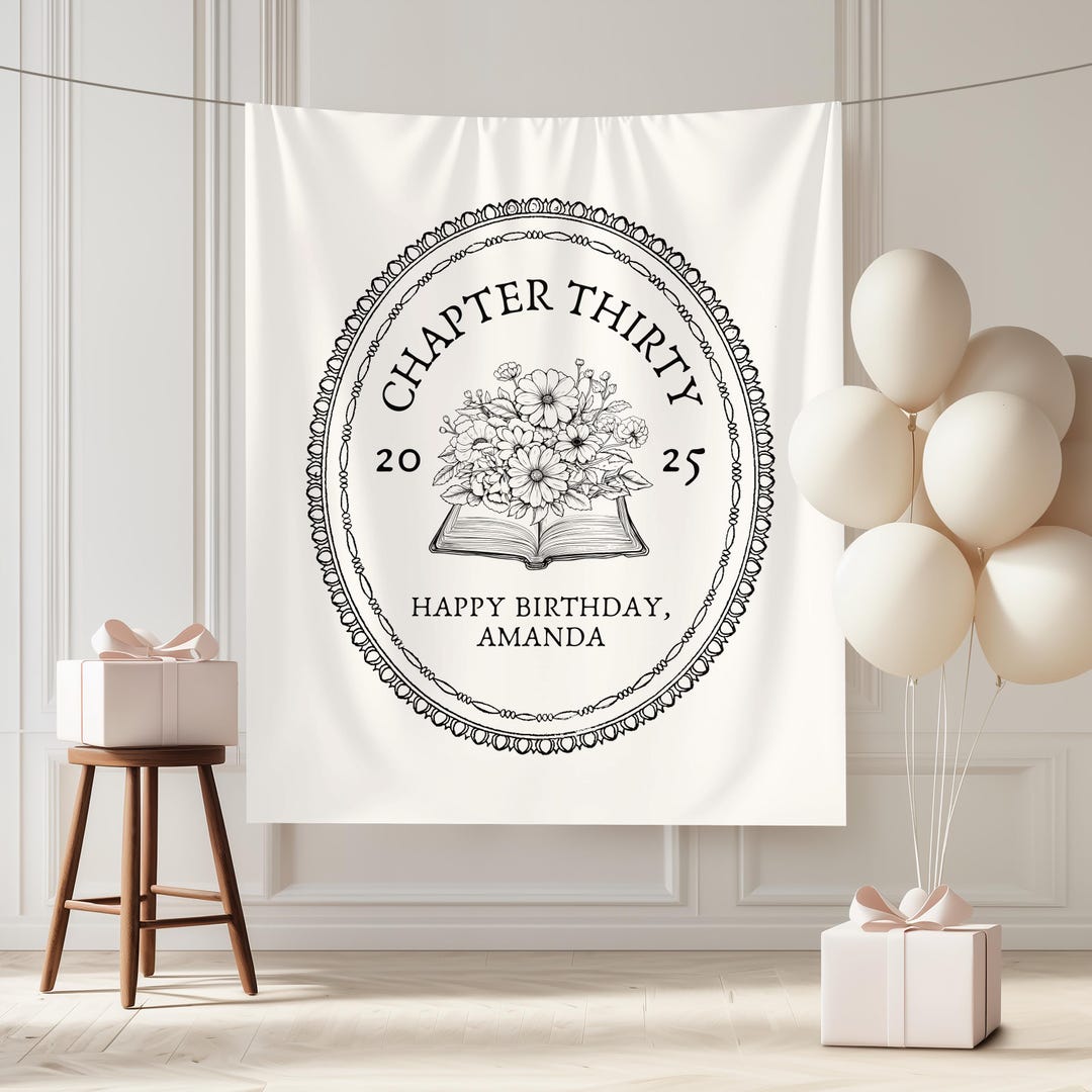 Chapter Thirty Birthday Party Banner 30th Birthday Decorations for Men ...