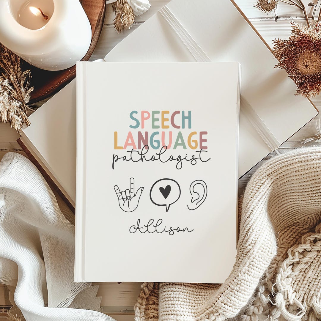 SLP Notebook Personalized Gift for Speech Language Pathologist Custom ...