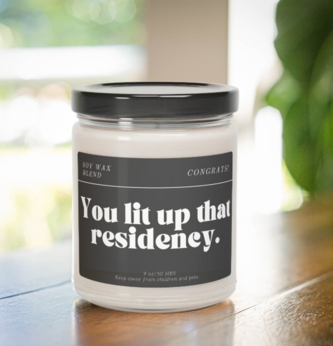 Residency Graduation Gift End of Medical Residency Student Candle Gifts ...