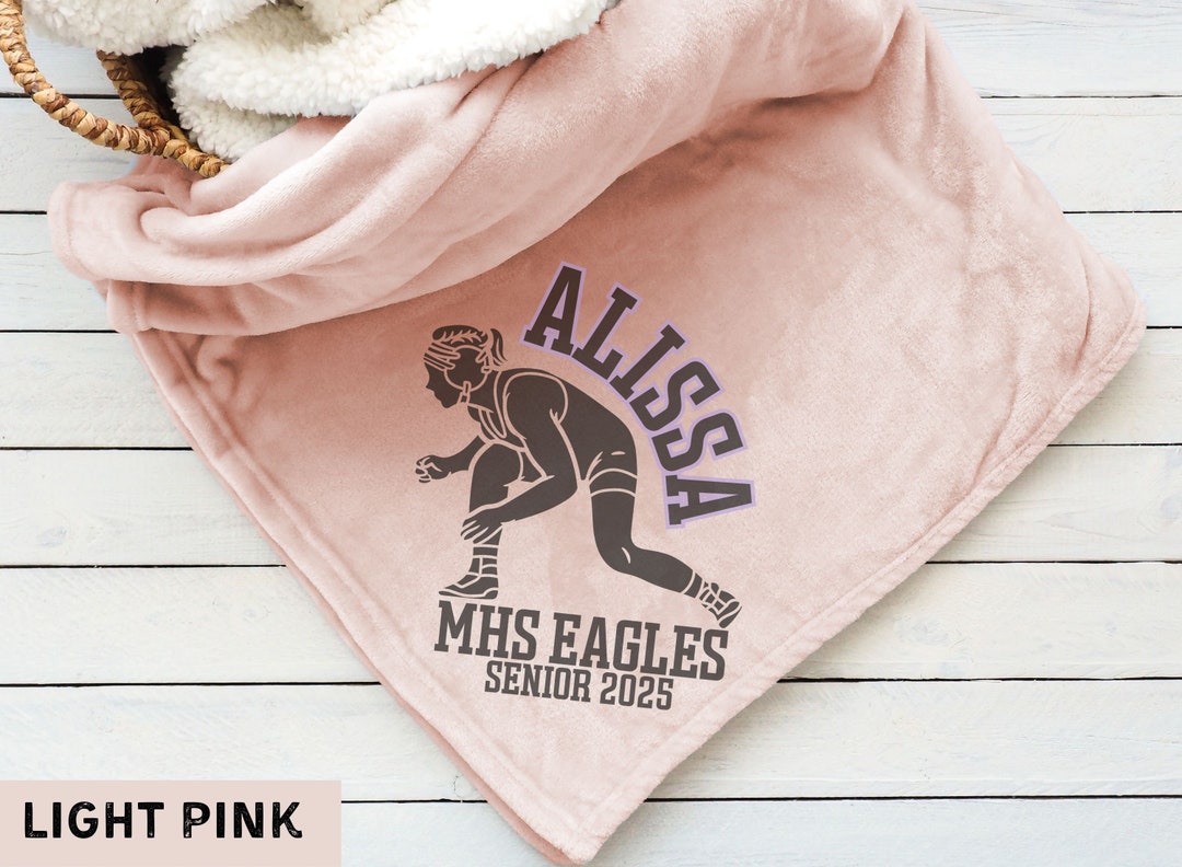 Personalized Wrestling Blanket Senior Night Gift for Wrestler Seniors ...