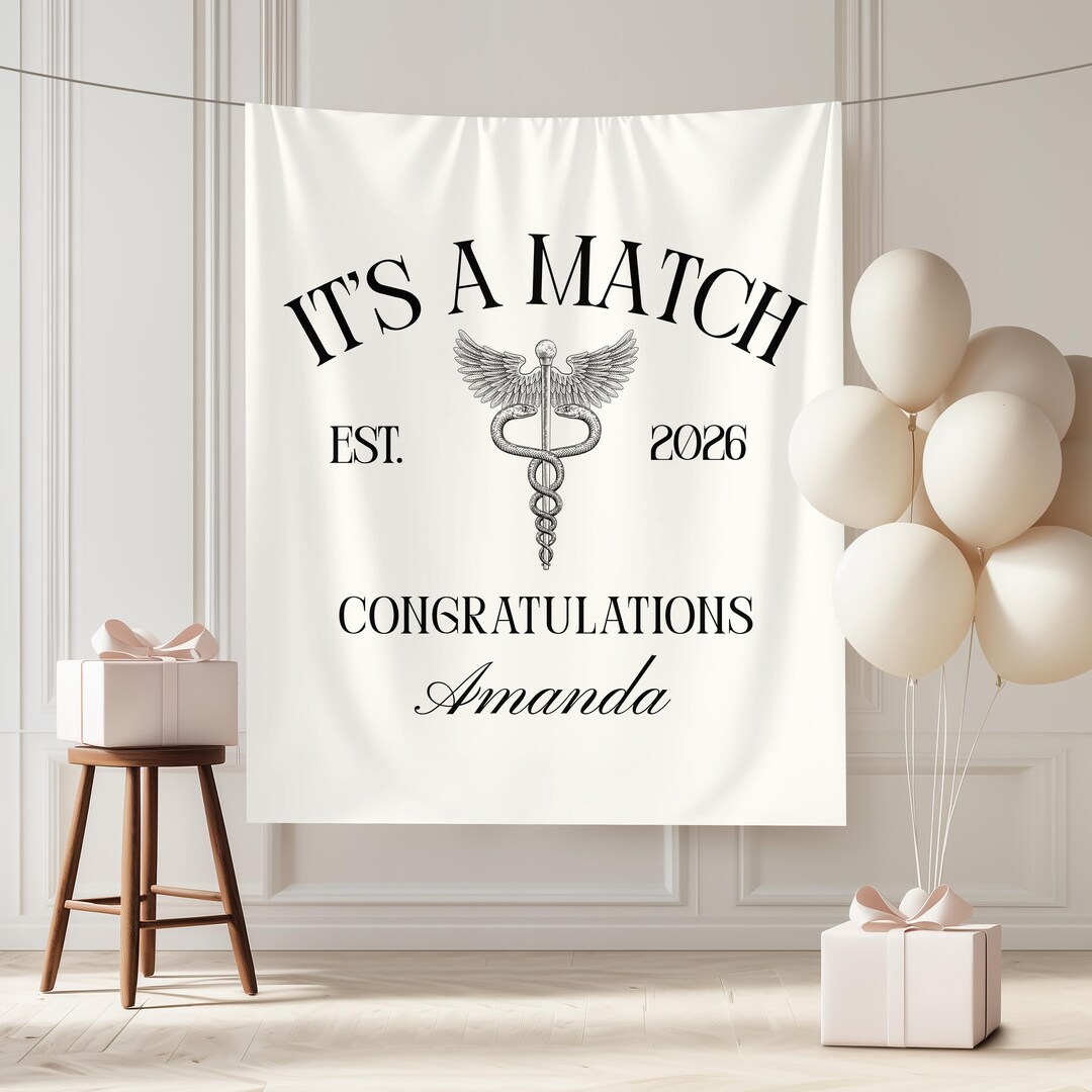 Custom Residency Match Day Sign: Medical Student Graduation Match Day ...