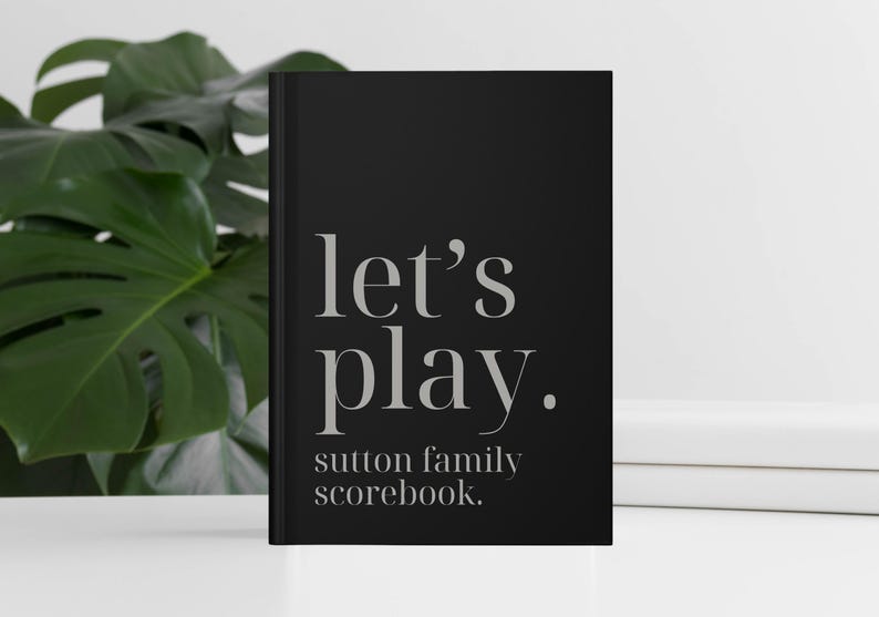 Personalized Game Score Book Custom Family Game Night Scorekeeping ...