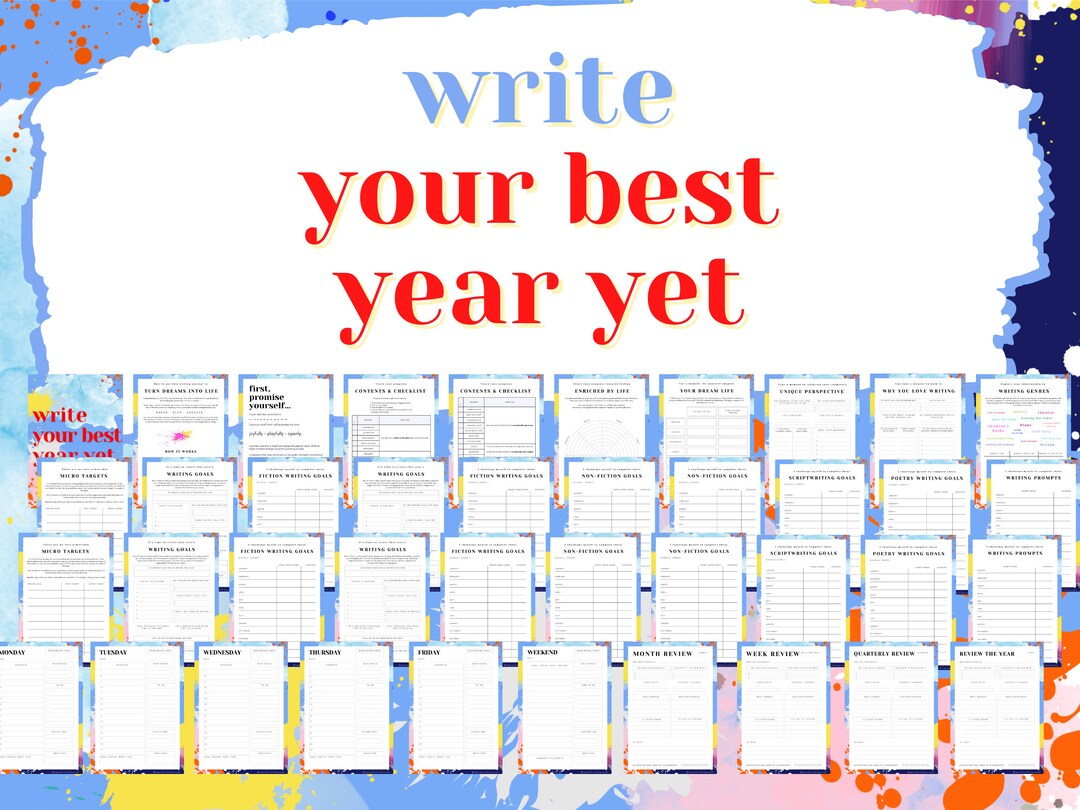 Annual Journal Planner for Writers. Yearly Journalling for Creative ...