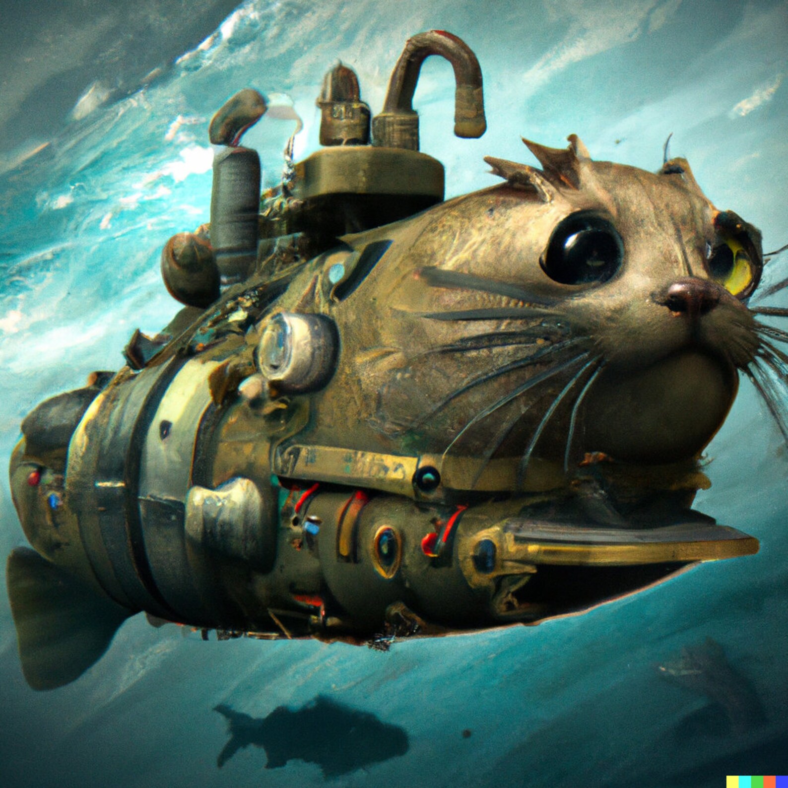 Unique Cat Submarine Series Printable Digital Download Wall Art Office ...