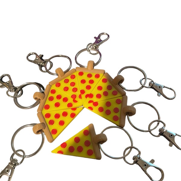 Pizza Keychain - Etsy