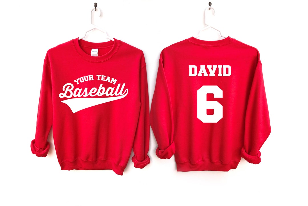 Custom Baseball Sweatshirt Baseball Teams Hoodie Your Team Baseball ...