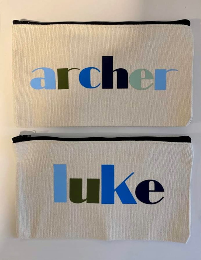 Personalised Canvas Pencil Cases Zipper Pencil Case Graduation Gift for ...