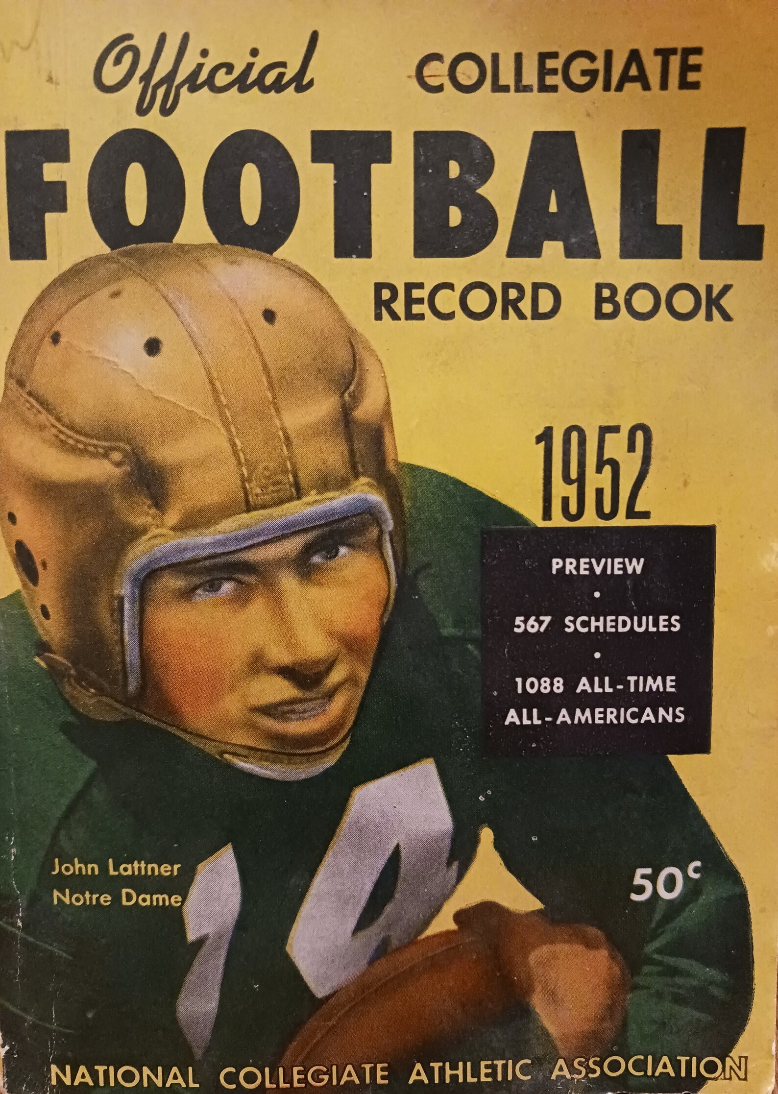 1952 Official Collegiate Football Record Book - Etsy