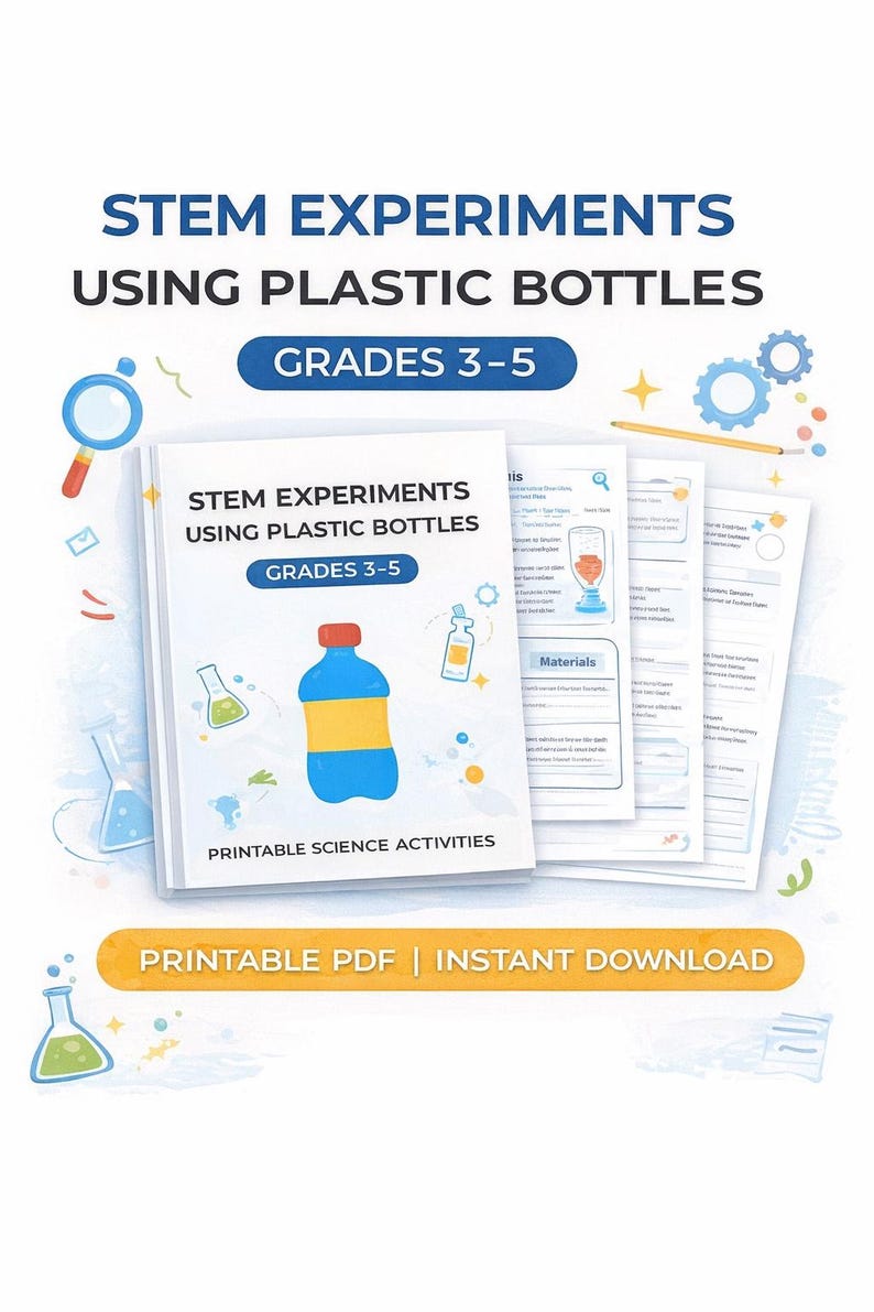 STEM Experiments Using Plastic Bottles (grades 3–5) - Etsy