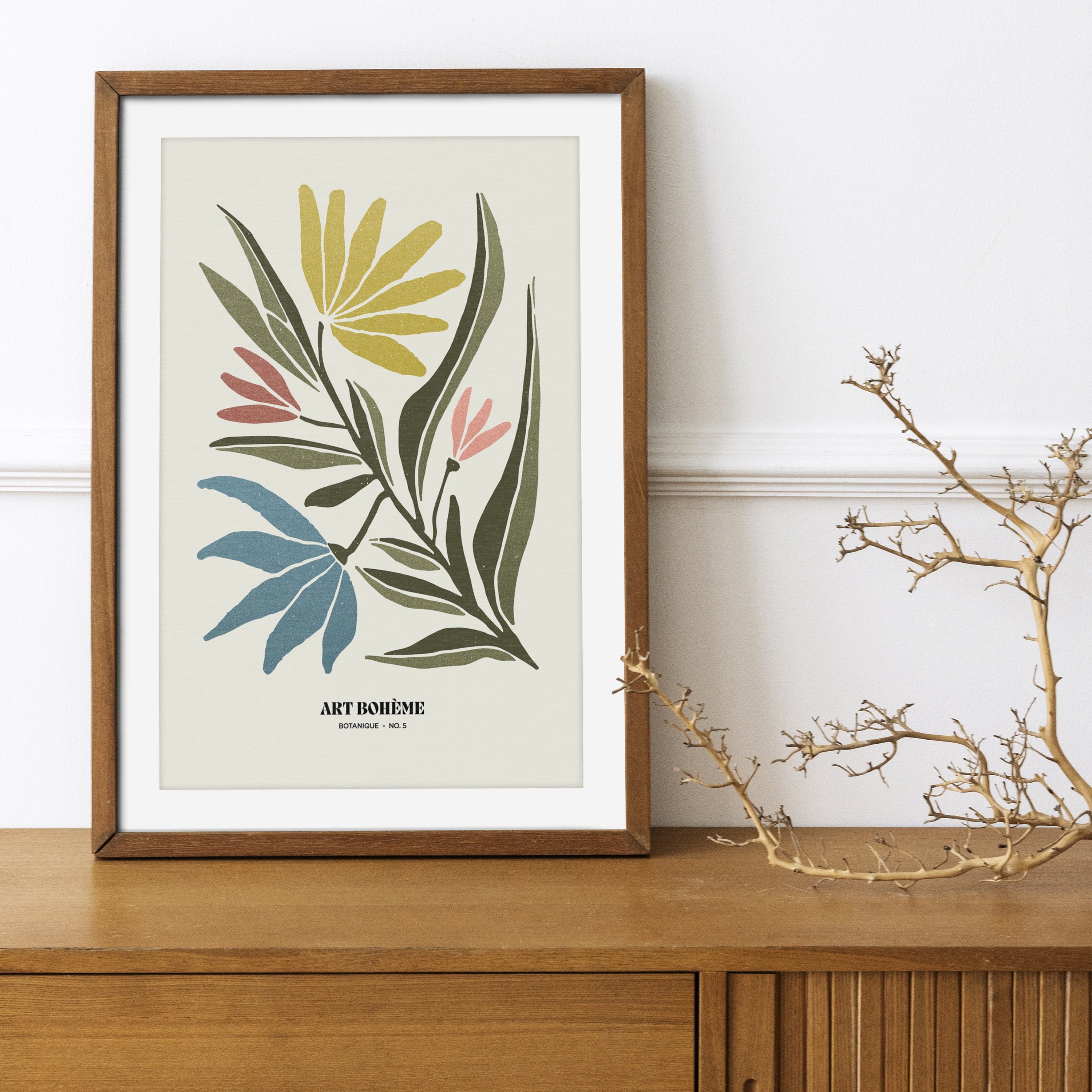 Art Boheme Retro Art Printable Earth Tone Wall Art Retro - Etsy