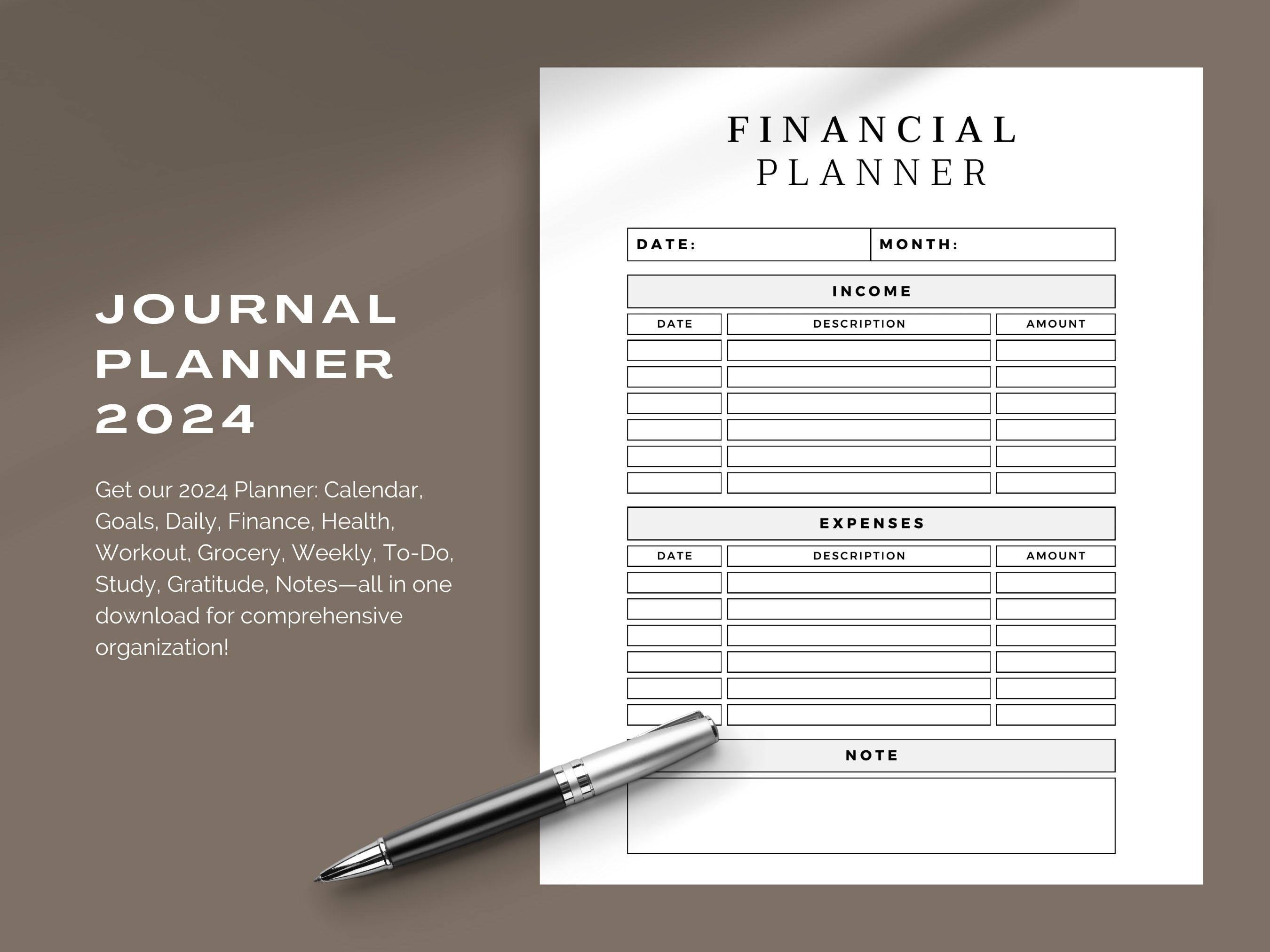 2024 Ultimate Planner: Calendar Goals Daily Finance Health - Etsy