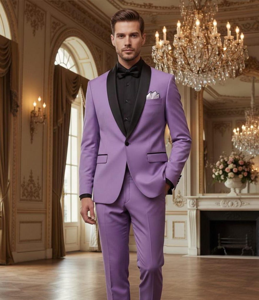 Men's Lavender Wedding Suit, Two-piece Tuxedo - Etsy