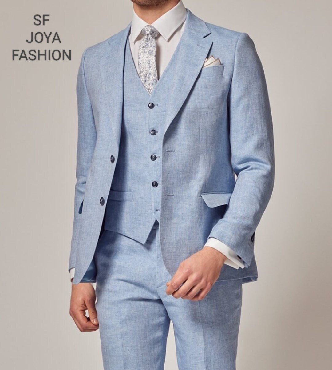 Men Linen Suits Men Suits Linen 3 Piece Suits Wedding Suits Grooms