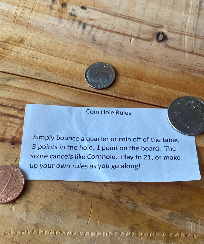 Rooster Coin Hole Set Handmade - Etsy