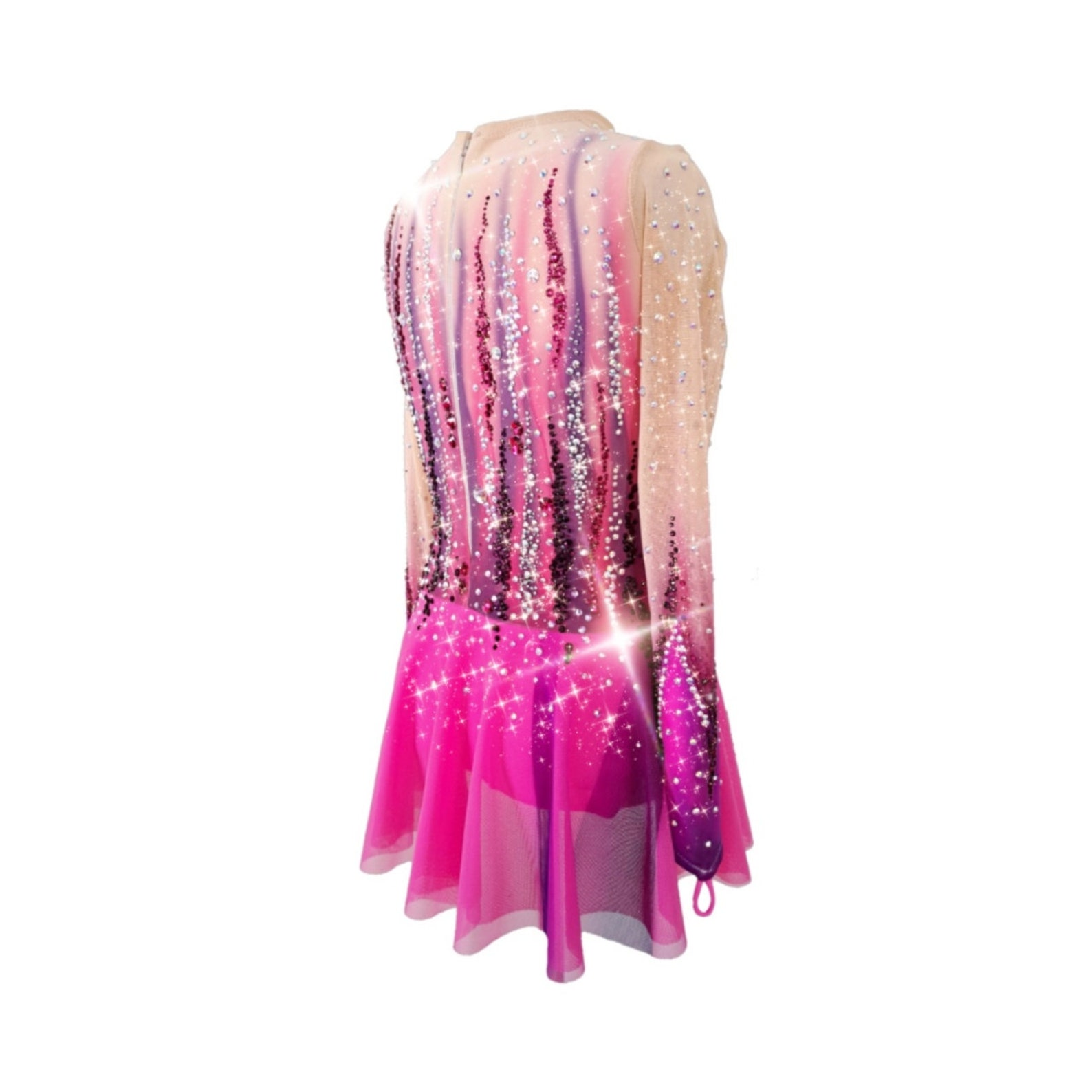 Pink Ombre Ice Skating Dress, Rhinestone Figure Skating Costume - Etsy