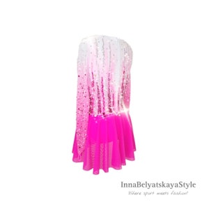 Pink Ombre Ice Skating Dress, Rhinestone Figure Skating Costume - Etsy