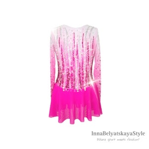 Pink Ombre Ice Skating Dress, Rhinestone Figure Skating Costume - Etsy