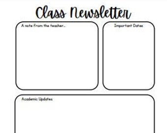 Editable Class Newsletter Template Ultimate Set 15 Designs 8.5x11 Save ...