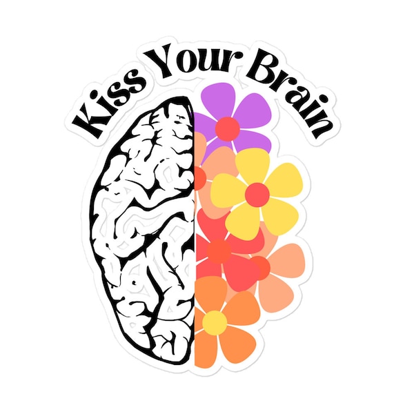 Kiss Your Brain Stickers - Etsy