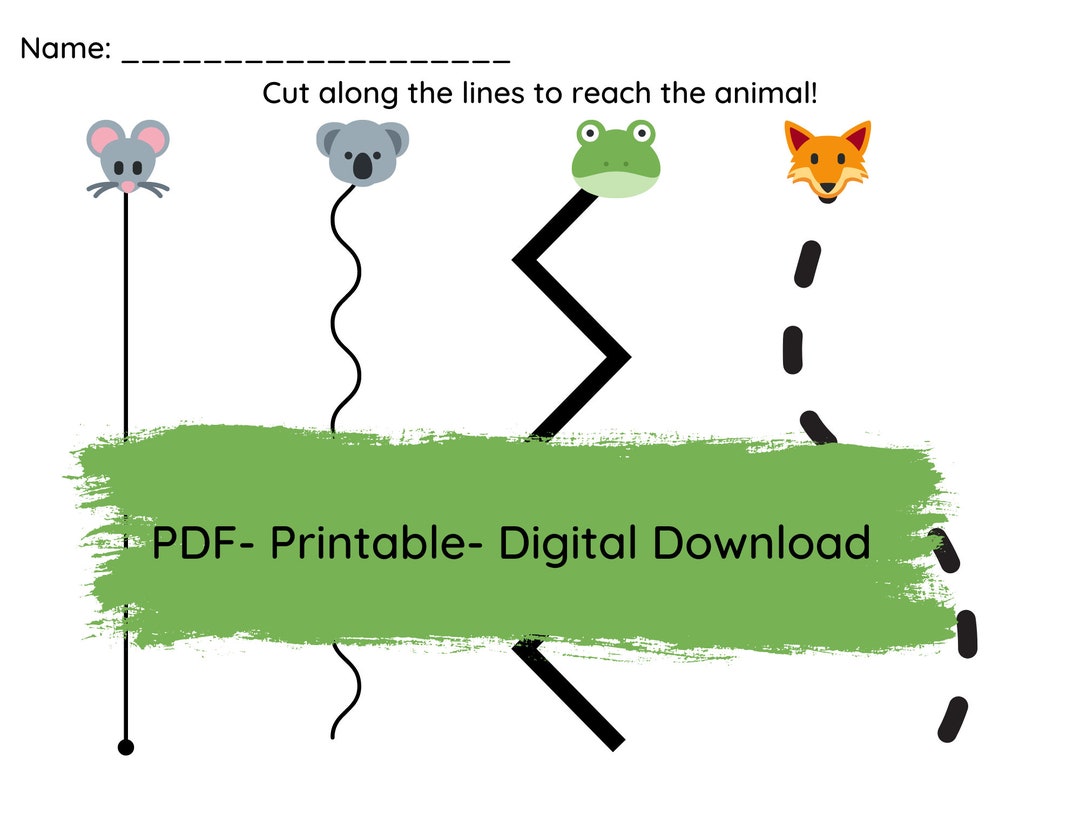 Cutting Practice Worksheets | PDF Digital Download - Etsy