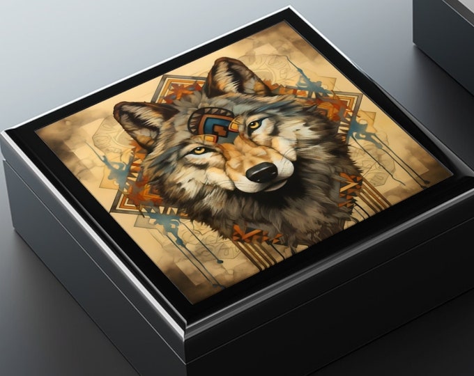 Wool Felt Wolf Spirit Animal Gift in A Matchbox, Best Friend Gift, Wolf ...