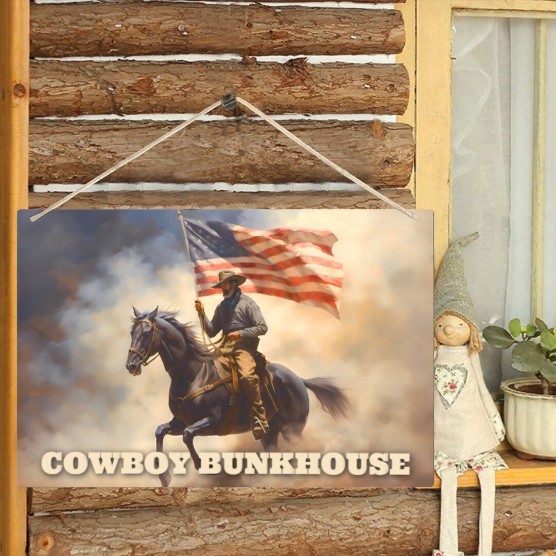 Wood Cowboy Bunkhouse Sign - Etsy