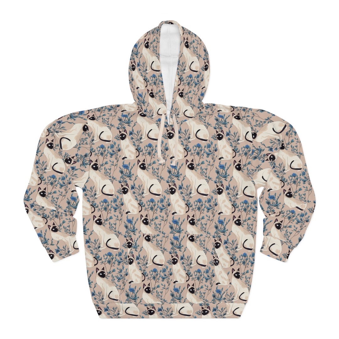 Siamese Cat Pullover Hoodie - Etsy