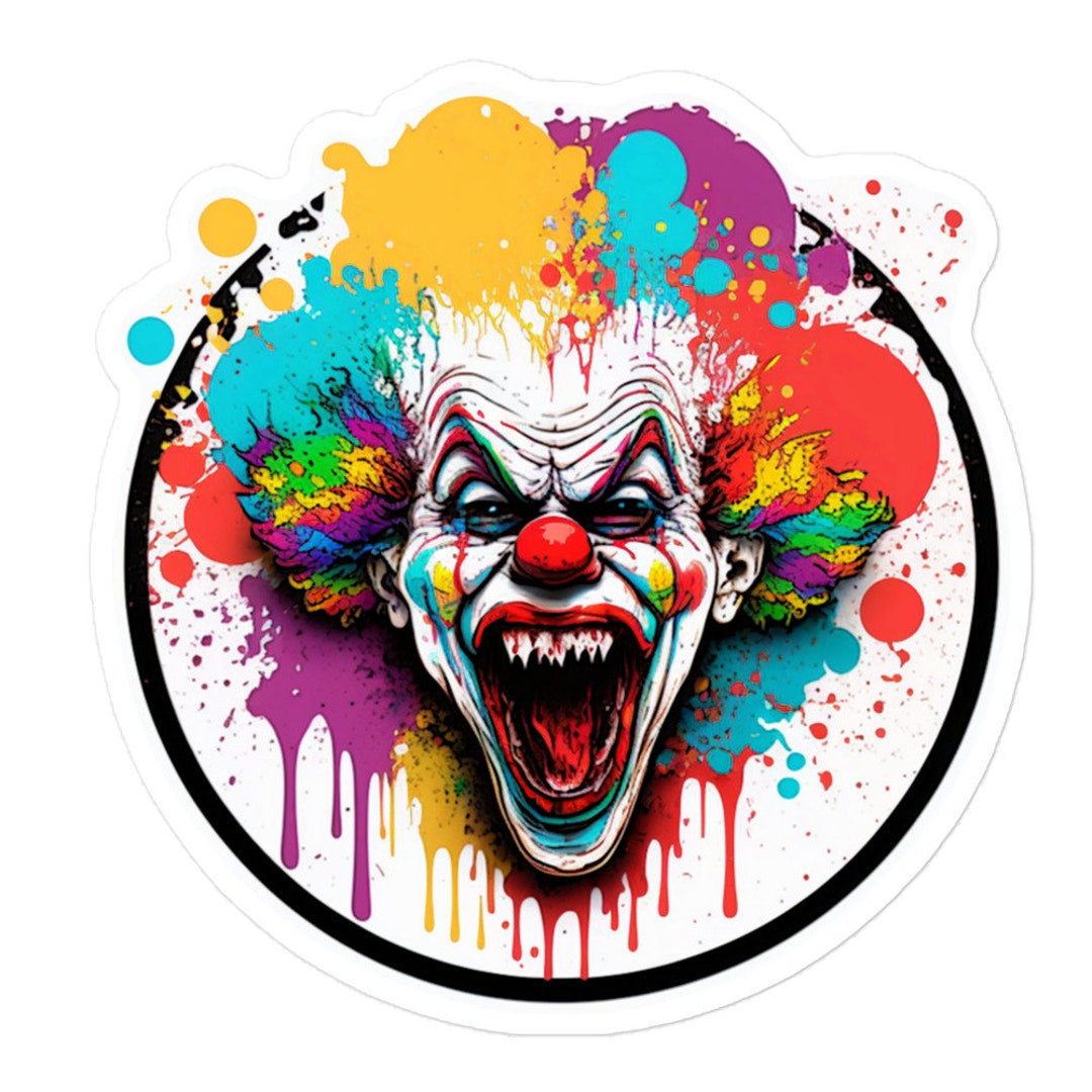 Evil Clown Bubble-free Stickers - Etsy