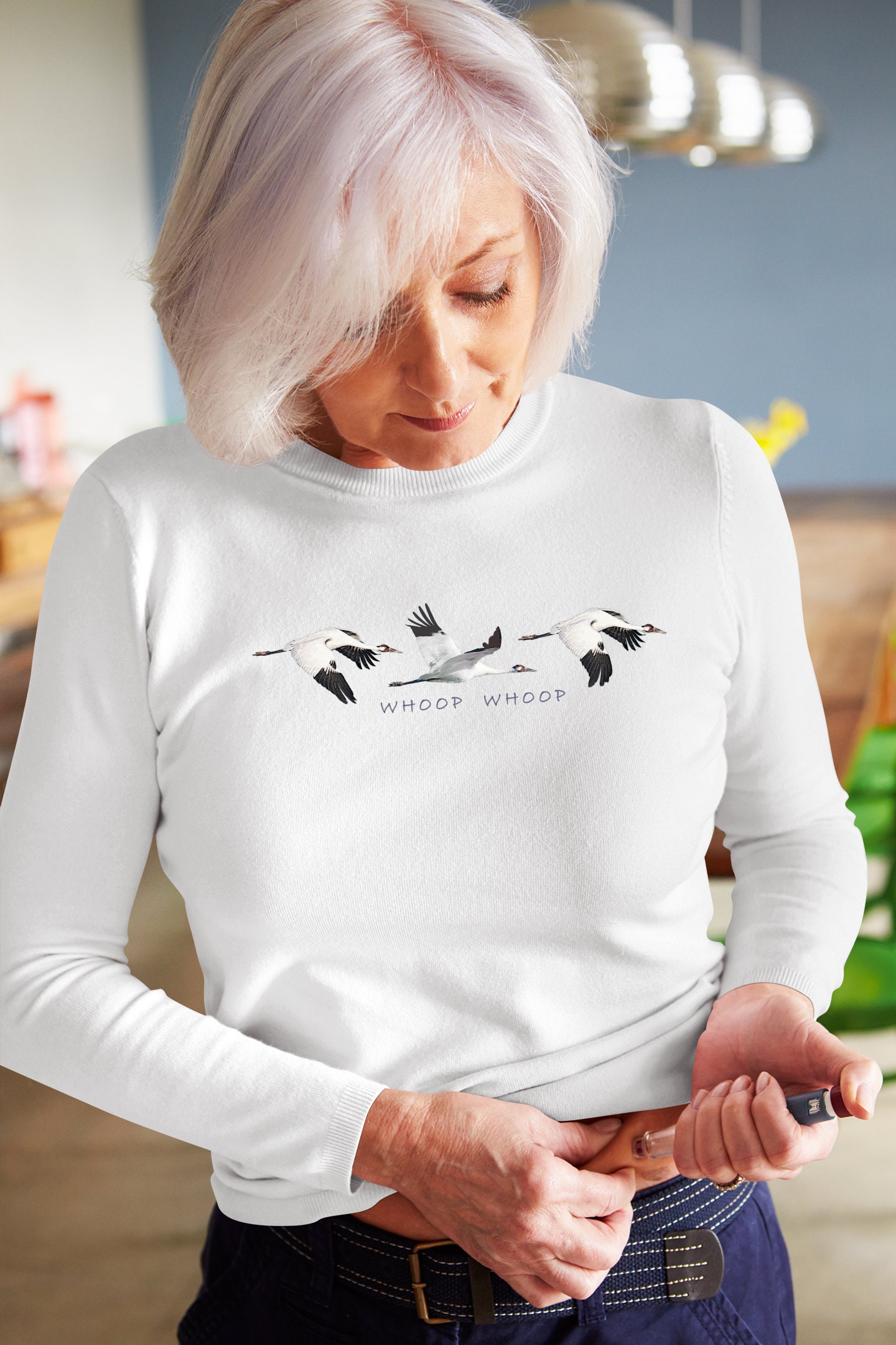 Women's Whoop Whoop Whooping Crane Sweatshirt - Etsy