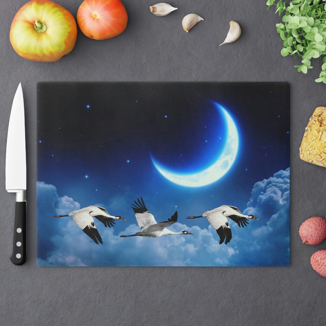 Whooping Cranes Midnight Run Cutting Board - Etsy