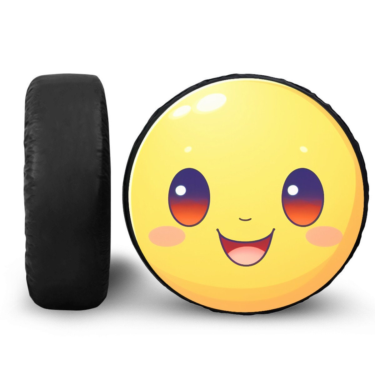 Anime Smiley Face Tire Cover Etsy