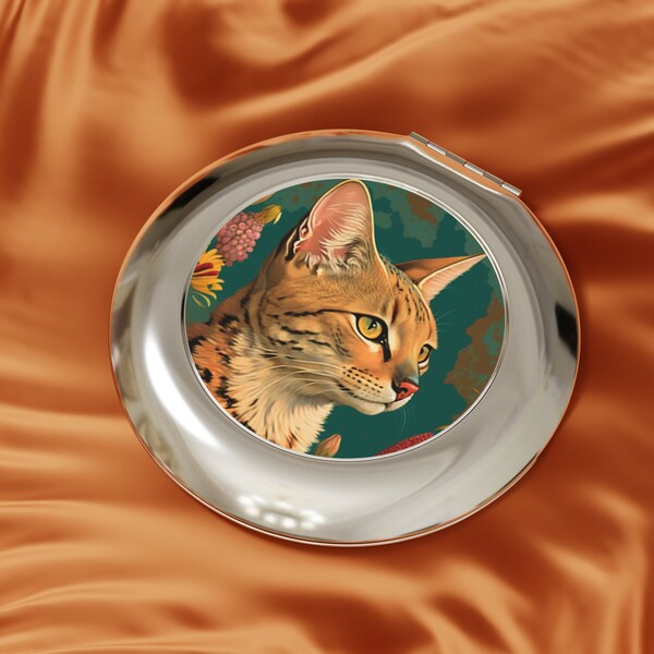 Cat Compact Mirror - Etsy