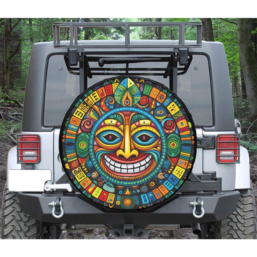 Aztec Sun Smiley Face Tire Cover - Etsy