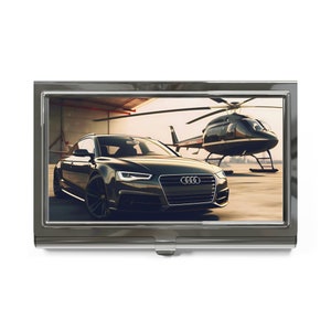 Audi and Helicopter Business Card Holder - Etsy