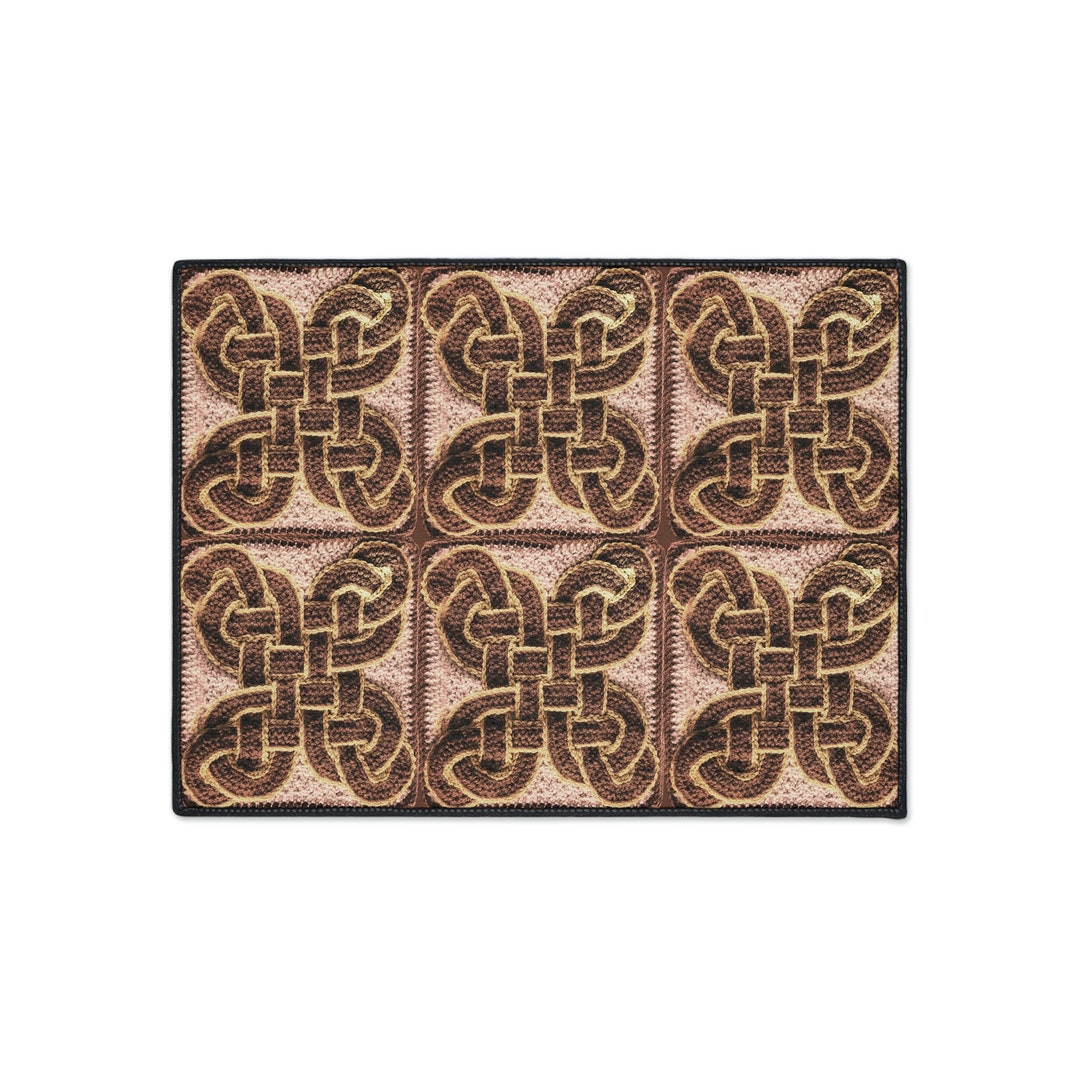 Brown Neutral Celtic Design Heavy Duty Floor Mat Irish Ireland Front ...