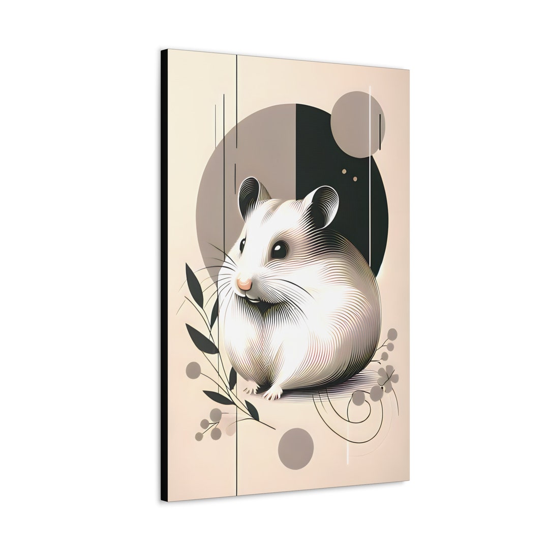 Hamster Minimalist Wall Art Canvas Wraps - Etsy